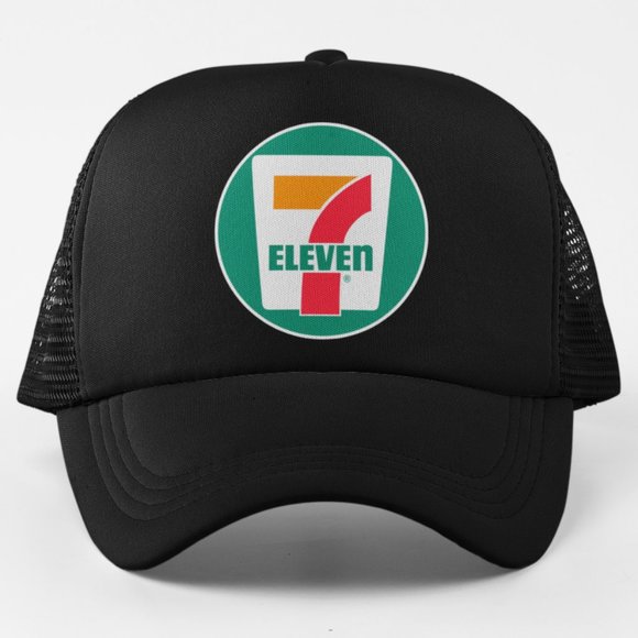 Accessories | New 7 Eleven 711 1968 Retro Roundel Logo Foam Trucker Mesh Snapback Hat Black ...